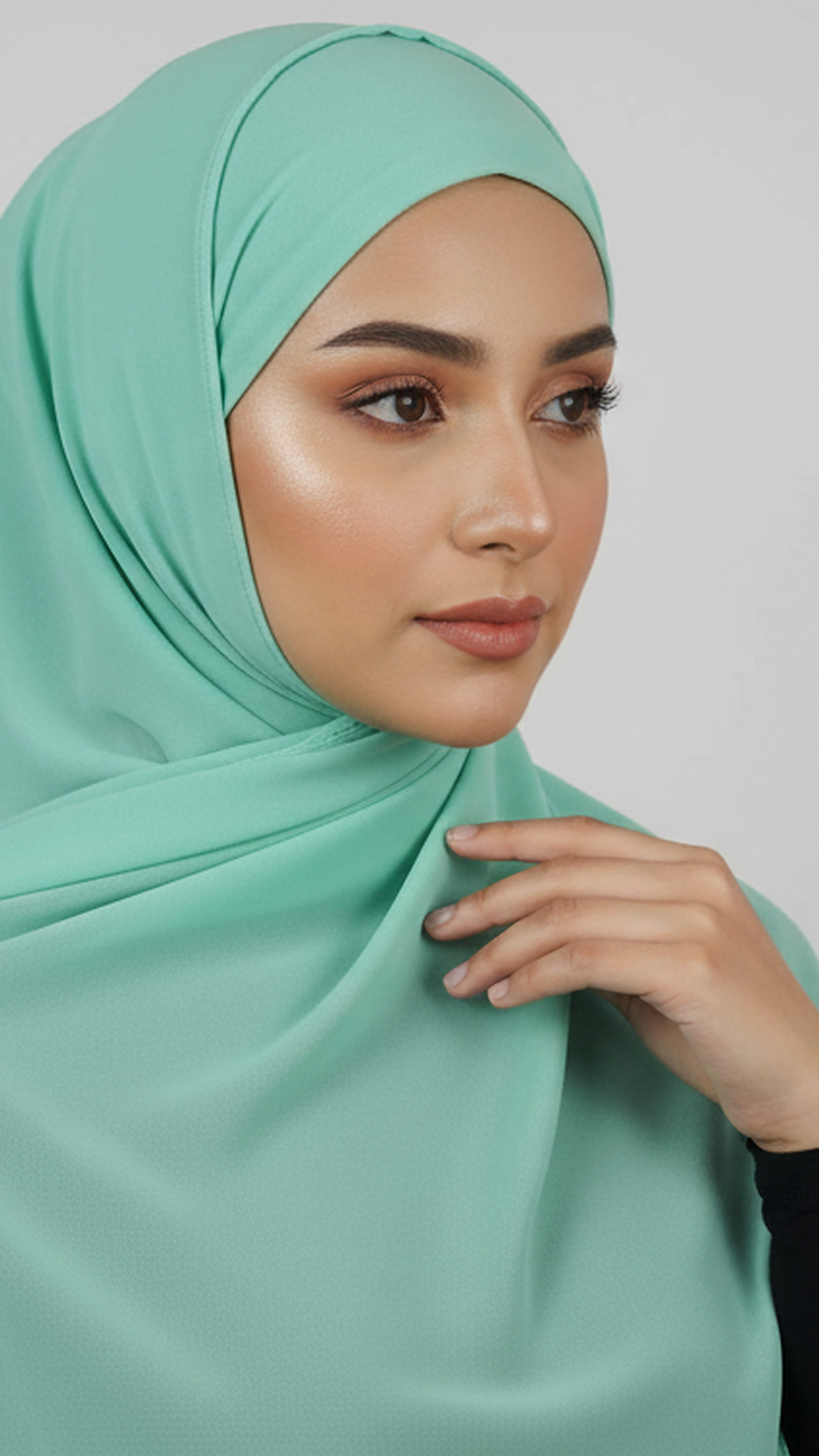 Instant hijab - Hijab + Attached Cap - Aqua Green – the-stylefits