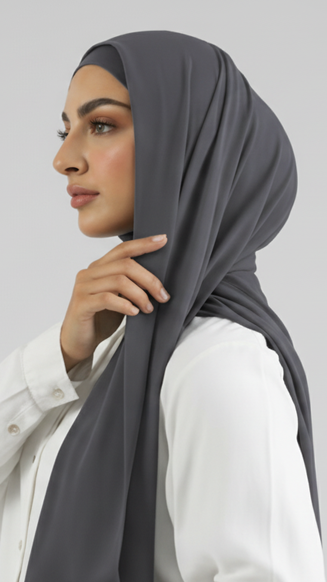 Instant hijab - Hijab + Attached Cap - Dark Grey – the-stylefits